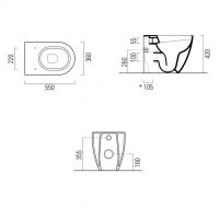 GSI wc a terra con sistema Swirlflush bianco opaco Pura 881009 ...