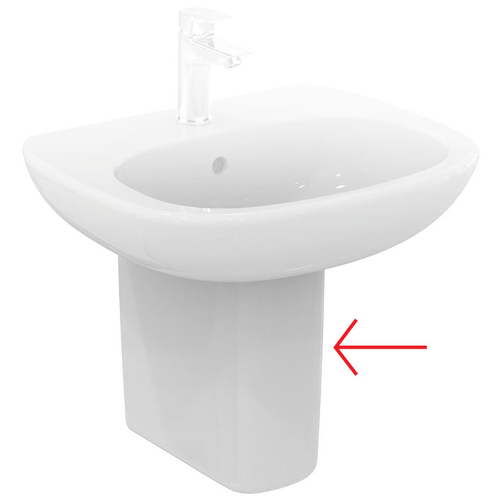 Ideal Standard semicolonna bianco Tesi T351801 - Rubinetteria.com